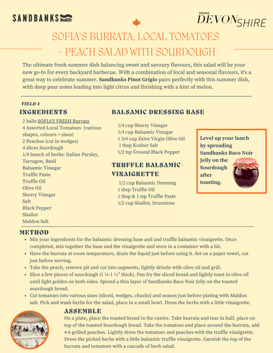 The Perfect Blend: Sandbanks Winery & Drake Devonshire Unite to ...
