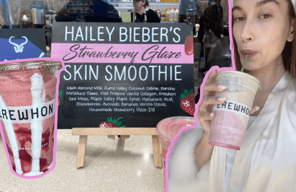 Blend It Like Bieber: The Erewhon Strawberry Glaze Skin Smoothie Recipe ...